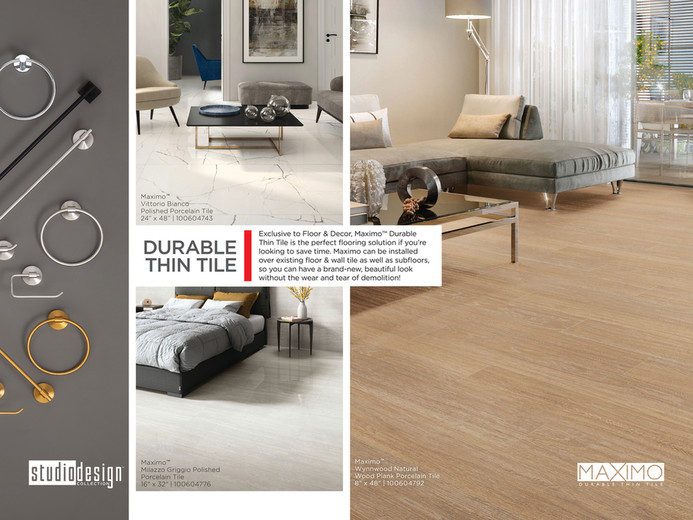 Maximo | Wynnwood Natural Wood Plank Porcelain Tile, 8 x 48, Brown, 6.5 ...