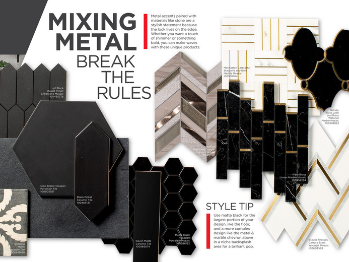 Moda Del Mar | Brittania Matte Porcelain Tile, 8 x 8, Black, 1/4 inch ...