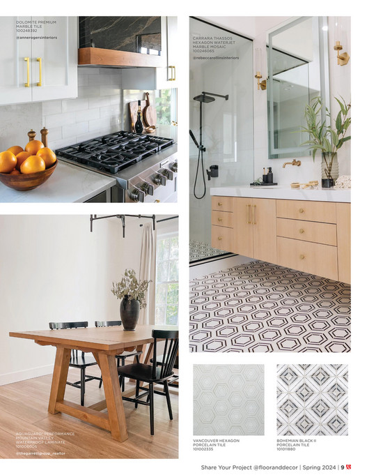 Moda Del Mar | Bohemian Black II Porcelain Tile, 8 x 8, 6 mm Thick ...